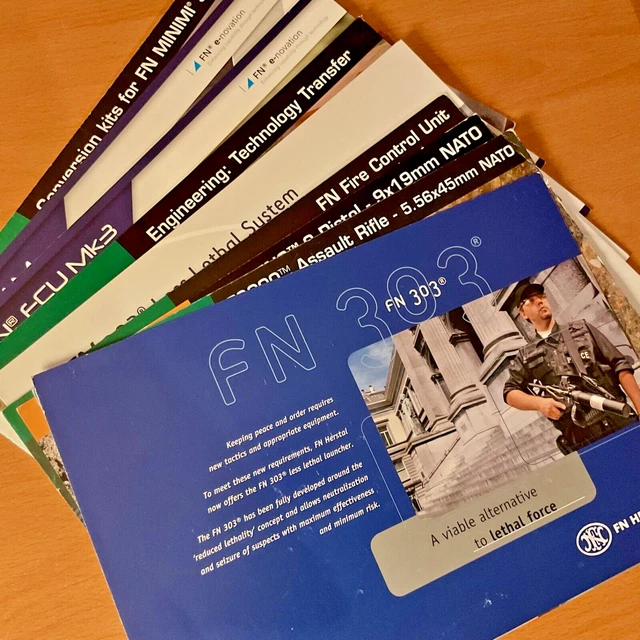 COLLECTION OF 11 Different Fabrique Nationale Fn Firearms History ...
