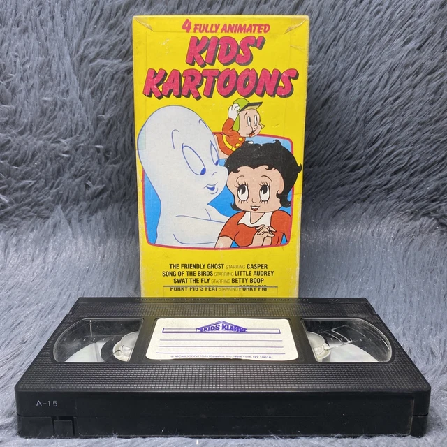 KIDS’ KARTOONS VHS 1987 4 Animated Films Casper Little Audrey Betty ...