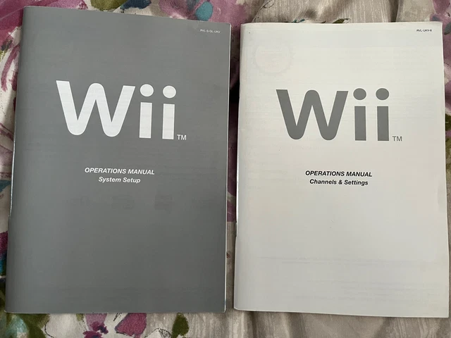 NINTENDO WII CONSOLE Operations Manual System Setup + Channels Settings ...