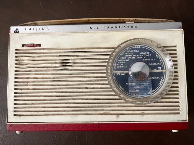 PHILIPS ALL TRANSISTOR PORTABLE RADIO c1963 UNTESTED £1.20 - PicClick UK