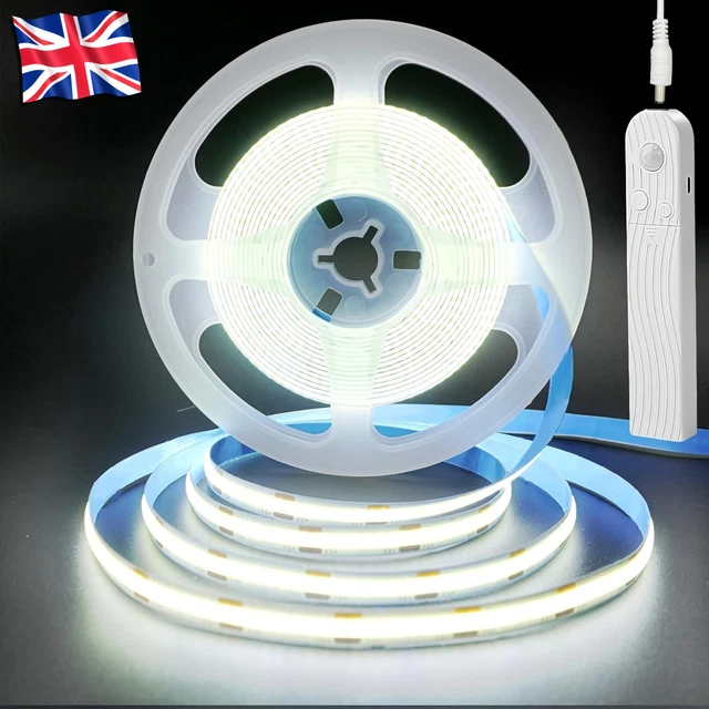 USB/BATTERY POWERED UNDER Cabinet COB LED Strip with Motion Sensor ...