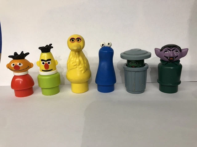 VINTAGE FISHER PRICE Little People Sesame Street Figures Lot Of 6 $42. ...