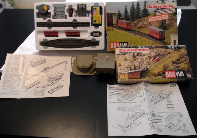 BRAWA STANDSEILBAHN SPUR N 6410 Mit Gebäude 6411 EUR 354,11 - PicClick DE