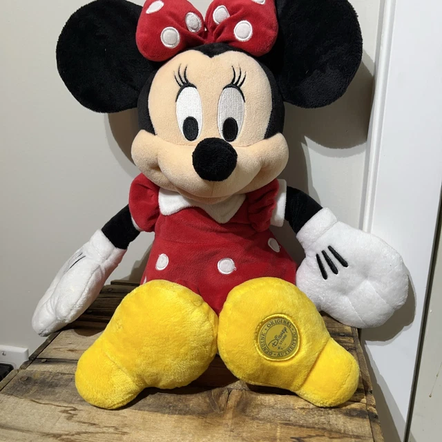 MINNIE MOUSE PLUSH Disney Store Original Stuffed Toy Large Red Dress ...