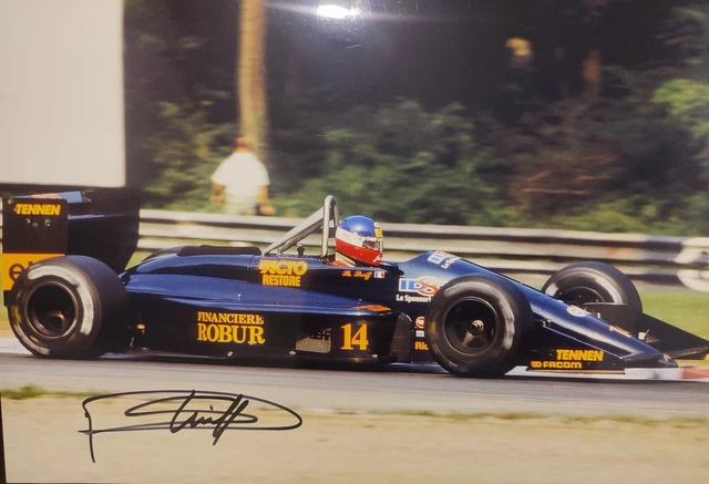 PHOTO SIGNÉE PHILIPPE Streiff F1 formule 1 autographe sport auto AGS ...