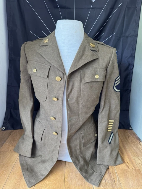 WW2 US ARMY Airforce 2nd Airforce Named Class A Tunic 37R £90.00 ...