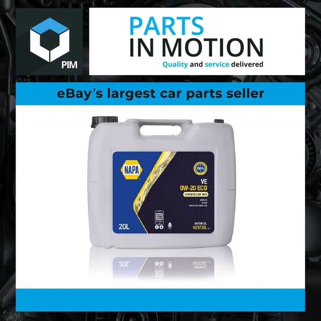 ENGINE OIL 20L for VOLVO XC60 Mk1, Mk2 2.0 2.0D 20 Litres NAPA 0W20 SN ...