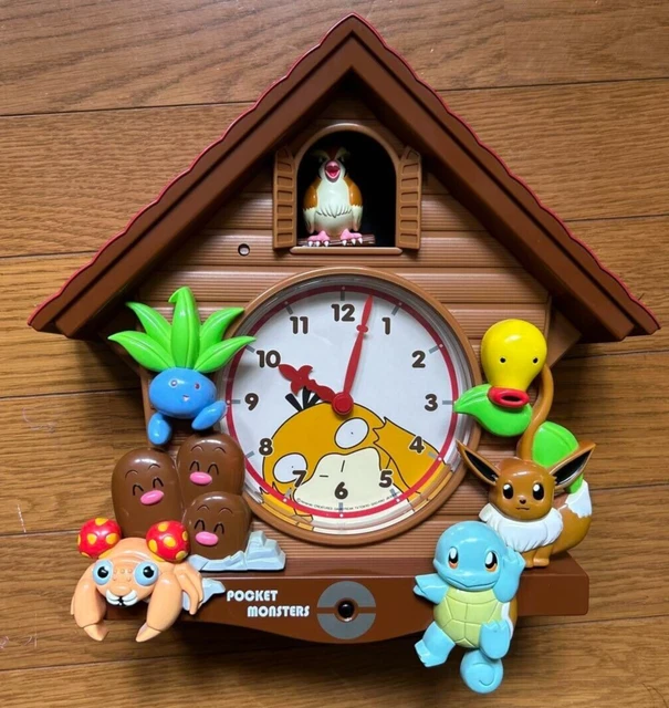 GRAND ÉTAT SEIKO Pokemon Coucou Horloge Murale Analogique CQ502B 1ère ...