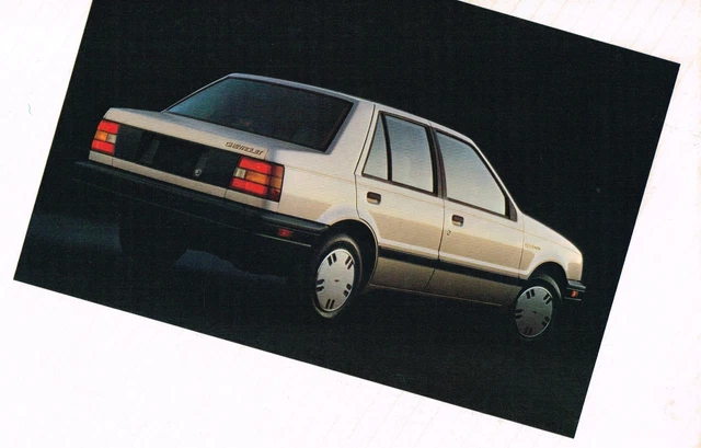 BIG 1986 CHEVY SPECTRUM Brochure / Pamphlet w/ Color Chart: HATCHBACK ...