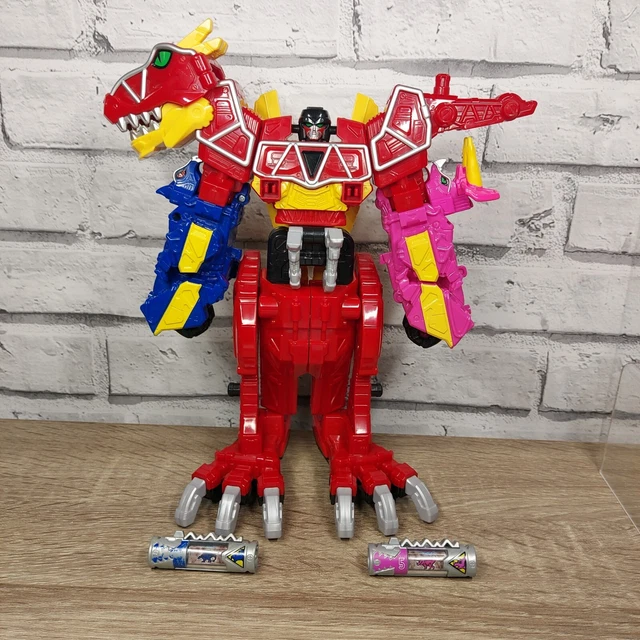 POWER RANGERS DINO Charge Megazord T-Rex Stego Tricera Zord Chargers ...