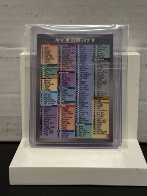 1995 FLEER MARVEL Metal Checklist Hulk Spider-Man Iron Man #138 EUR 5 ...