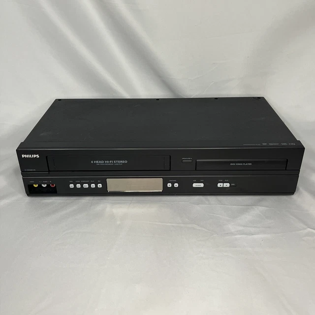 PHILIPS DVP3345VB/F7 VCR/DVD VHS Combo Player Stereo 4 Head Tested - No ...