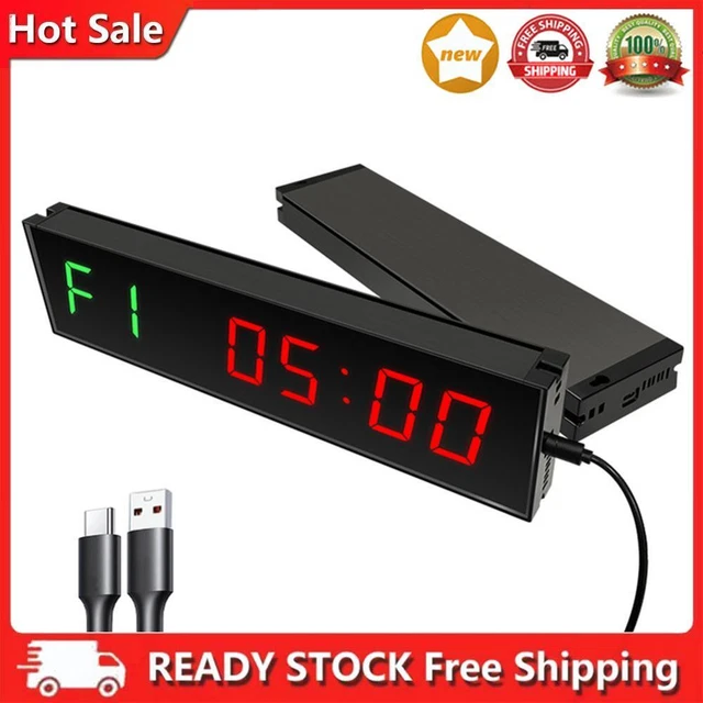 LED DIGITAL COUNTDOWN Clock Wall Mounted Digital Timer for Competition ...
