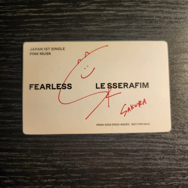 LE SSERAFIM SAKURA Official Fearless Japan Signature Card EUR 2,33 ...