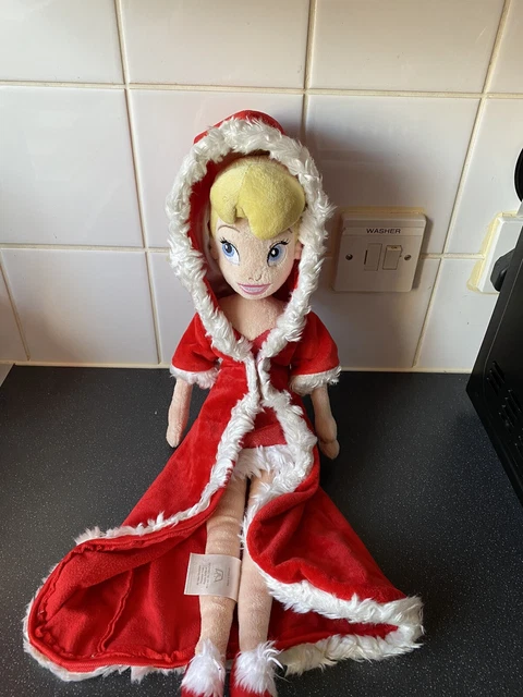 DISNEY STORE EXCLUSIVE Fairy Tinkerbell 20" rag doll soft plush cuddly ...