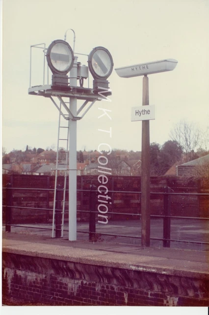 RAILWAY PHOTO SPLITTING repeater signals on down platform @ Hythe 2/2 ...