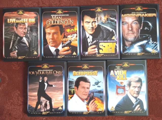 JAMES BOND 007 The Complete Roger Moore 7 Film DVD Movie Collection £16 ...