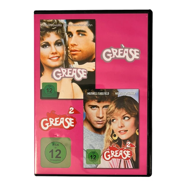 GREASE 1 + 2 mit John Travolta Olivia Newton-John Michelle Pfeiffer ...