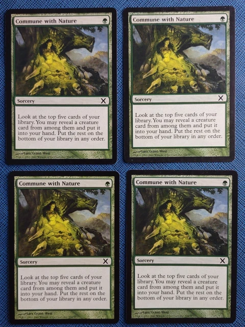 MTG 4X COMMUNE with Nature x4 LP dixième 10ème édition Magic the ...