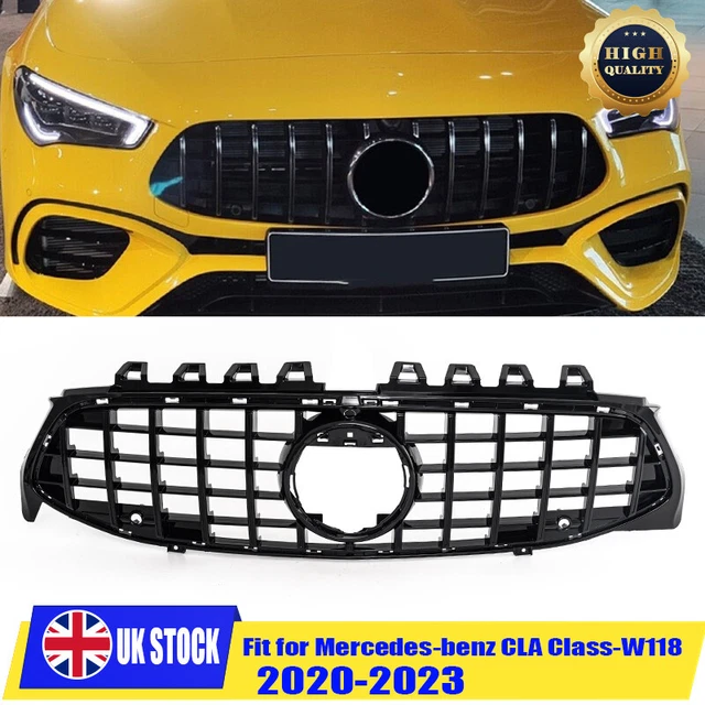 BLACK FOR MERCEDES CLA-Class X118 W118 Grill Front Radiator GT Grille ...
