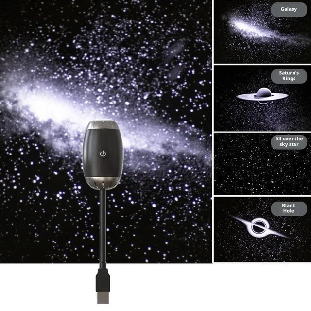 USB STARRY SKY Projection Light Car Bedroom Starry Sky Galaxy Romantic ...