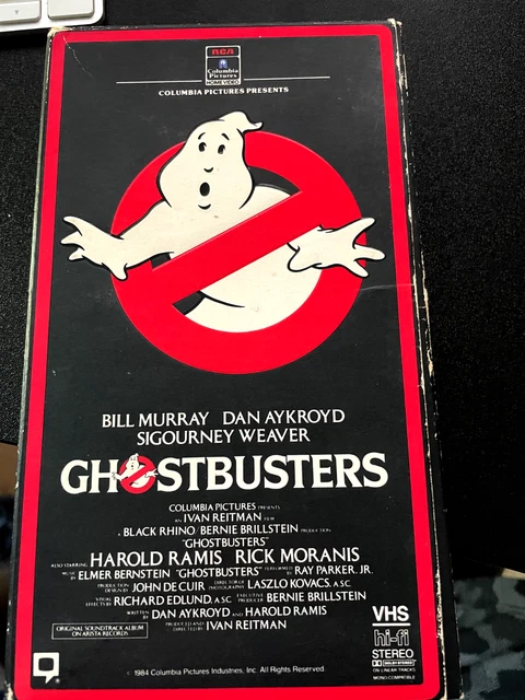 RARE GHOSTBUSTERS VHS RCA Columbia Pictures 1984/1985 Red Border 1st ...