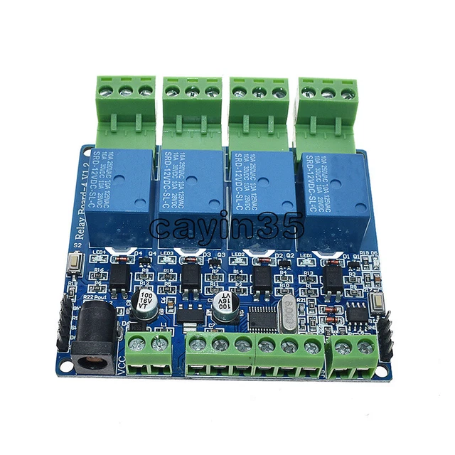 12V MODBUS RTU 4 Way Relay Module STM8S103 4 Road Input RS485 Communication NEW £6.72 - PicClick UK