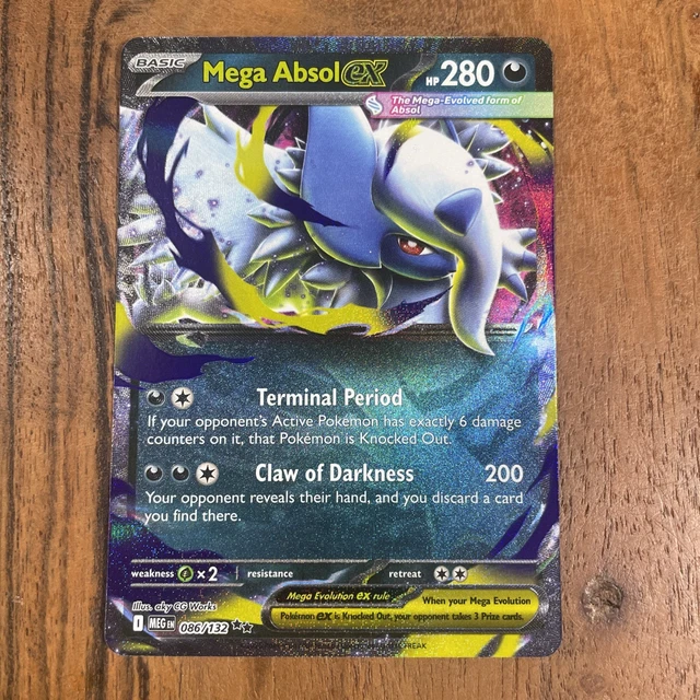 POKEMON TCG MEGA Evolution Mega Absol Ex 086/132 NM English Pokemon ...