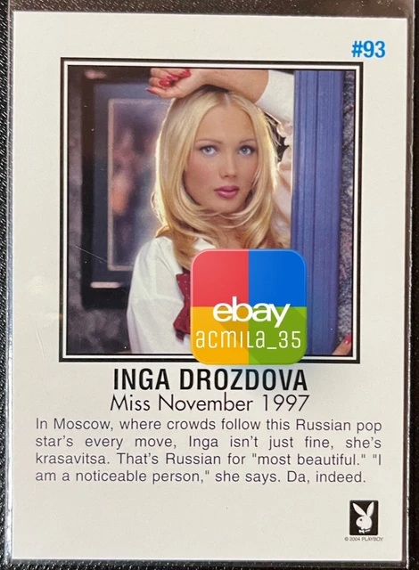 2004 INGA DROZDOVA Playboy Trading Card Miss November 1997 fire 🔥 🔥🔥 $2.99 - PicClick CA