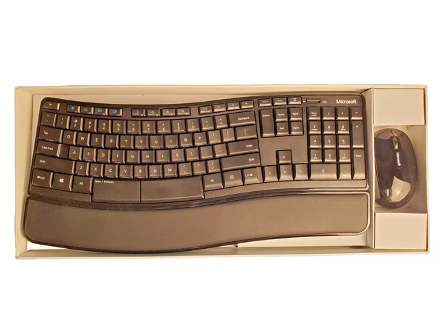 MICROSOFT SCULPT COMFORT Desktop Wireless Ergonomic Keyboard and Mouse ...
