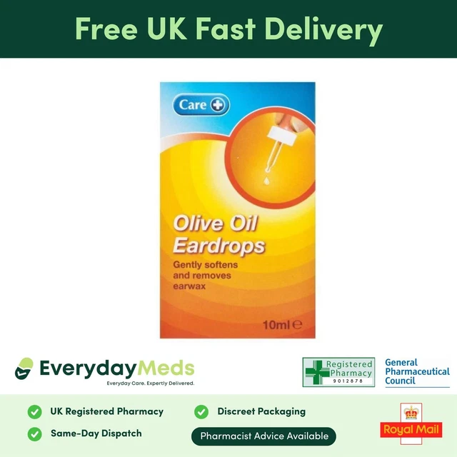 CARE OLIVE OIL Ear Drops 10ml | Gently Softens & Removes Ear Wax BRANDS ...