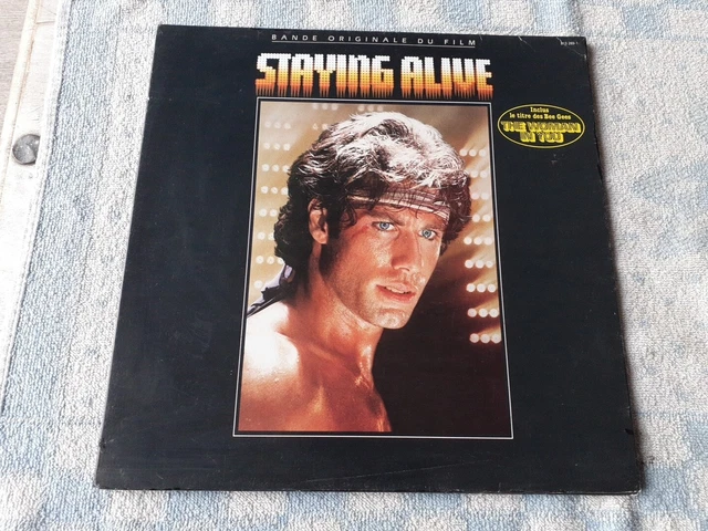 STAYING ALIVE The Bee Gees Frank Stallone Travolta LP FRANCE B. O ...