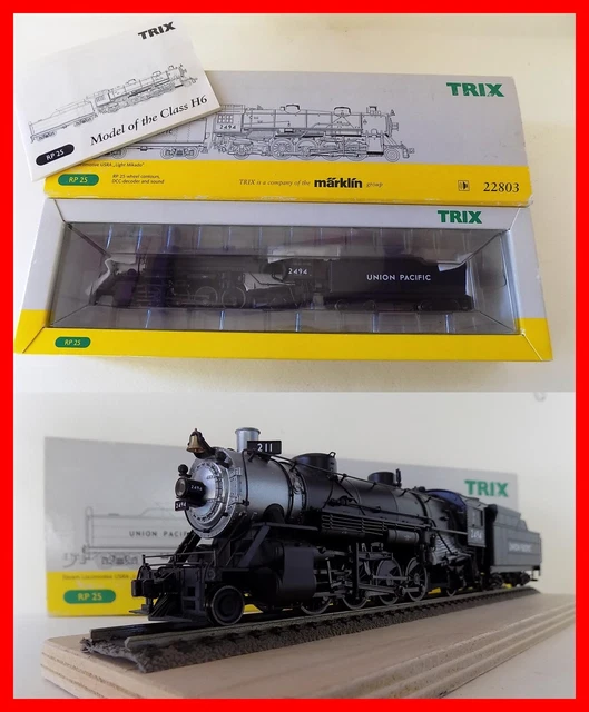 TRIX H0 22803 Dcc Sound Locomotiva A Vapore Usra "Light Mikado" Up 2494 ...