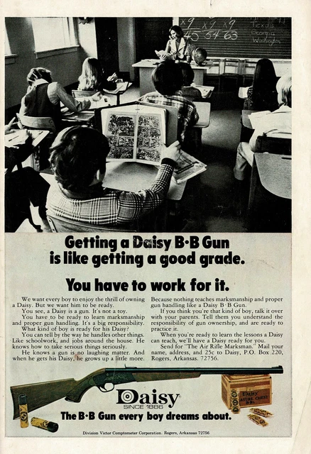 1970S VINTAGE DAISY Marksman Air Rifle BB Gun Photo Print Ad $24.95 ...