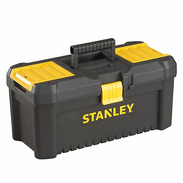 STANLEY 16 INCH Essential Tool Box Stacking Connector Case Solid Heavy ...
