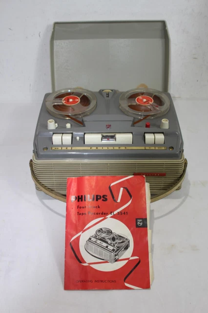VINTAGE PHILIPS EL3541 Reel to Reel Tape Recorder Player 50's 60's ...