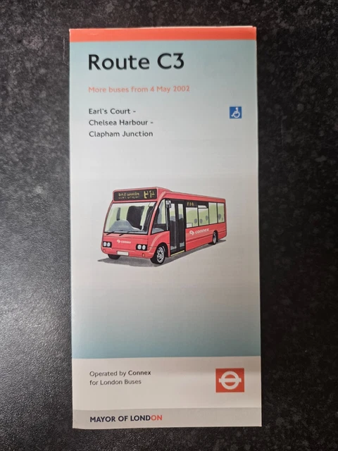 LONDON TRANSPORT TIMETABLE Bus Leaflet Connex London Buses 2001 AZX3.42 ...