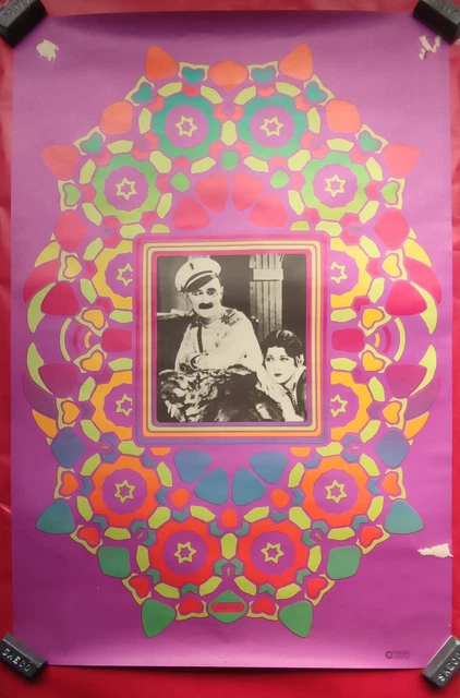 AFFICHE POSTER DE PETER MAX, Ben Turpin Cameo 1967 Art Psychédélique 61 ...