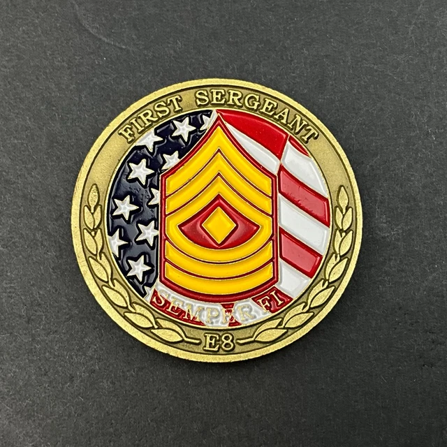 FIRST SERGEANT CHALLENGE Coin US Marine Corps Semper Fi USMC E8 $14.98 ...