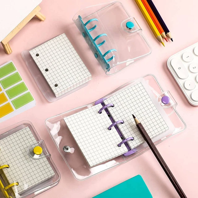 5 PACK Transparent 3 Binder Covers with Binder Inner Papers Storage ...