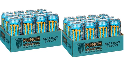 MONSTER JUICED MANGO Loco Energy Juice Caffeine Drink 24x 500ml Can ...