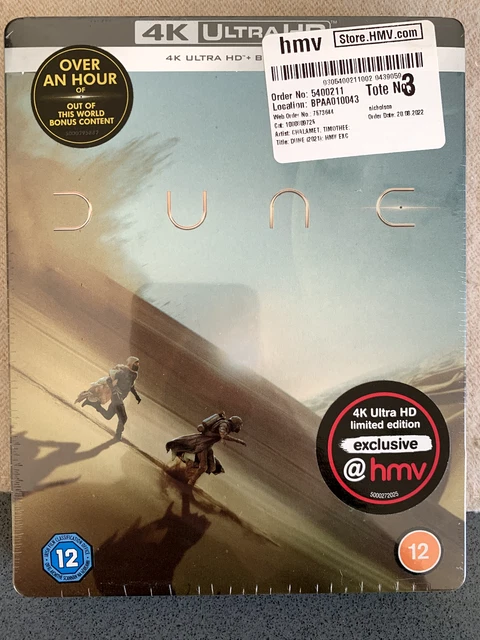 DUNE 4K ULTRA HD Bluray steelbook UK edition NEW UHD OOP HMV exclusive ...