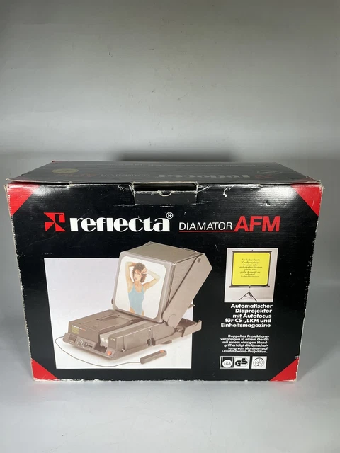 REFLECTA DIAMATOR AFM 35mm FILM SLIDE PROJECTOR WITH BUILT IN SCREEN ...