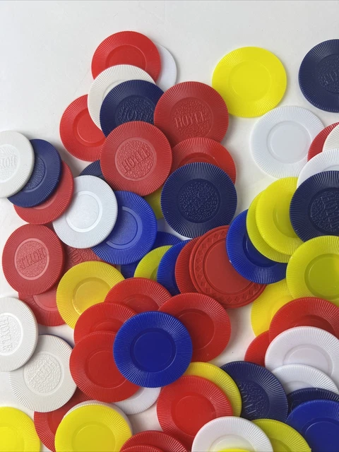 LOT OF PLASTIC Poker Chips Hoyle + Game Night Replacement 169 Chips $20 ...