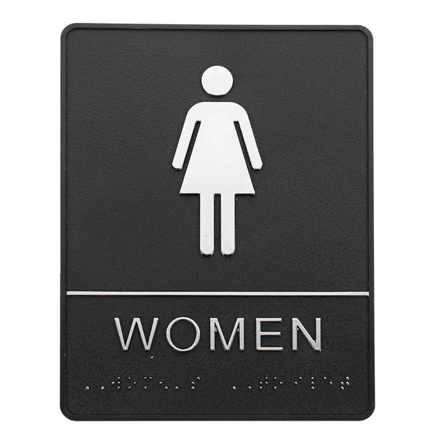 WC WALL STICKERS Staff Restroom Sign Toilet Sign Sticker Ladies ...