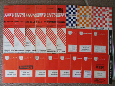 EXETER CITY HOME Programmes - 1972-1977 - Joblot of 26 - All Listed ...