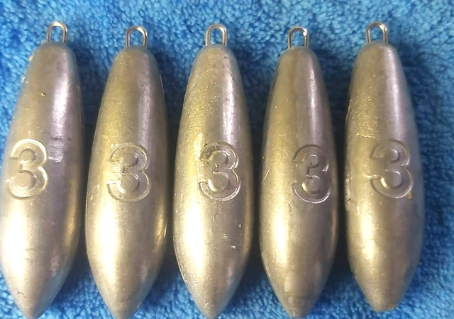 Mackerel Fishing 10 X 3oz Beach Bomb Lead Sinker Weights – Sea Fishing ...