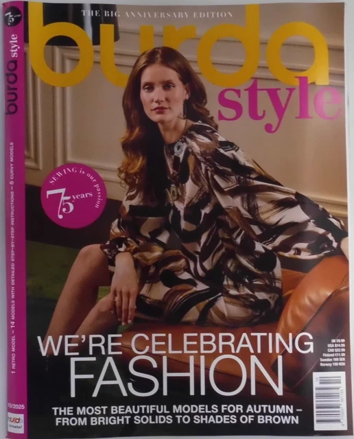 BURDA STYLE MAGAZINE 10/2025 The Big 75th Anniversary Edition Celebrate ...