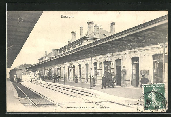 CPA BELFORT, INTÉRIEUR de la Gare - Coté Sud, La Gare von der ...