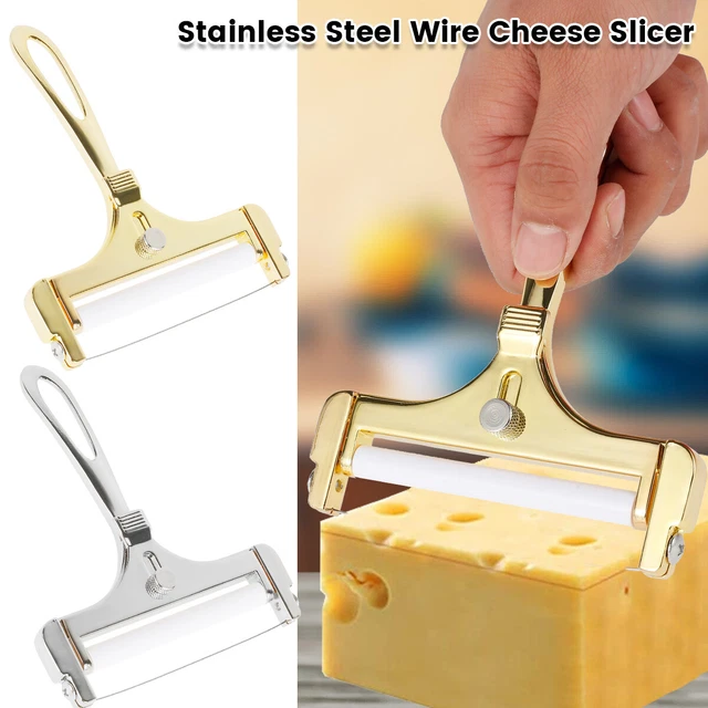 WIRE CHEESE SLICER Stainless Steel Thickness Adjustable Wire Cheese ...